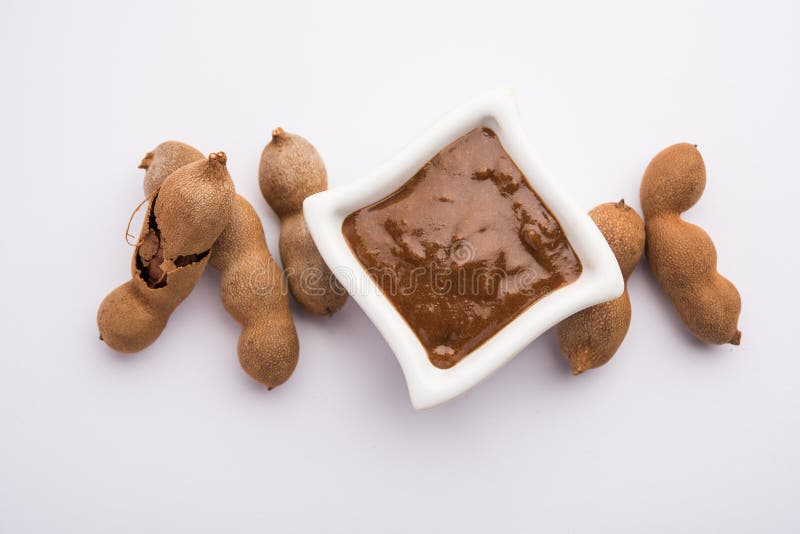 Tangy Tamarind Puree or Imli Paste Stock Photo - Image of homemade ...