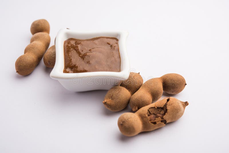 Tangy Tamarind Puree or Imli Paste Stock Image - Image of filter ...