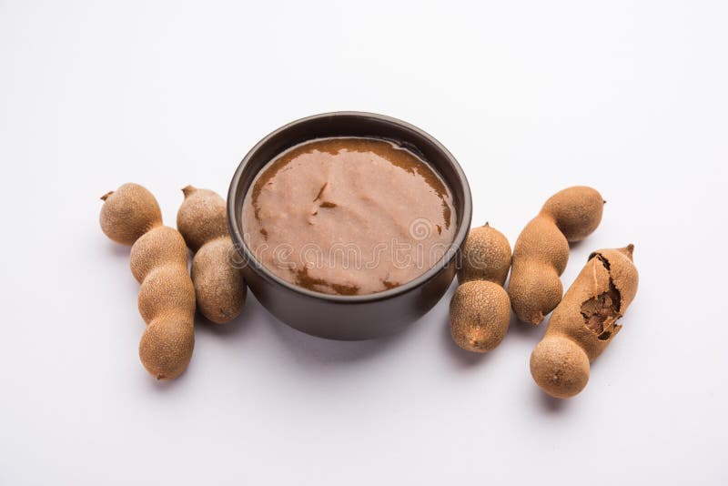Tangy Tamarind Puree or Imli Paste Stock Image - Image of asia ...