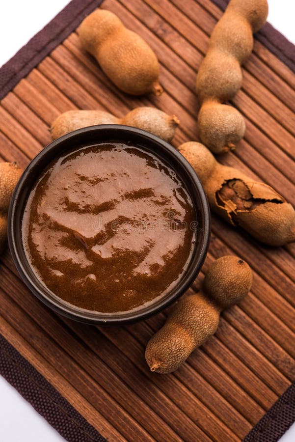 Tangy Tamarind Puree or Imli Paste Stock Photo - Image of edible, chaat ...