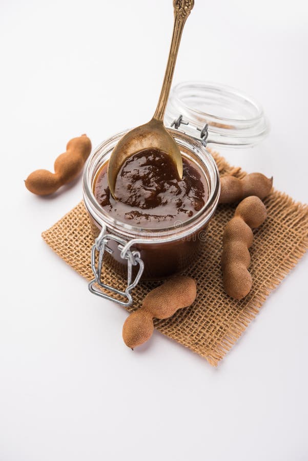 Tangy Tamarind Puree or Imli Paste Stock Image - Image of chutney, diet ...