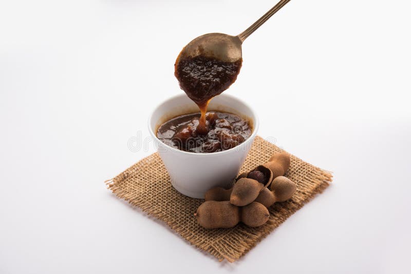 Tangy Tamarind Puree or Imli Paste Stock Image - Image of mexican ...