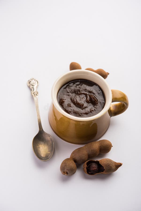 Tangy Tamarind Puree or Imli Paste Stock Photo - Image of india ...
