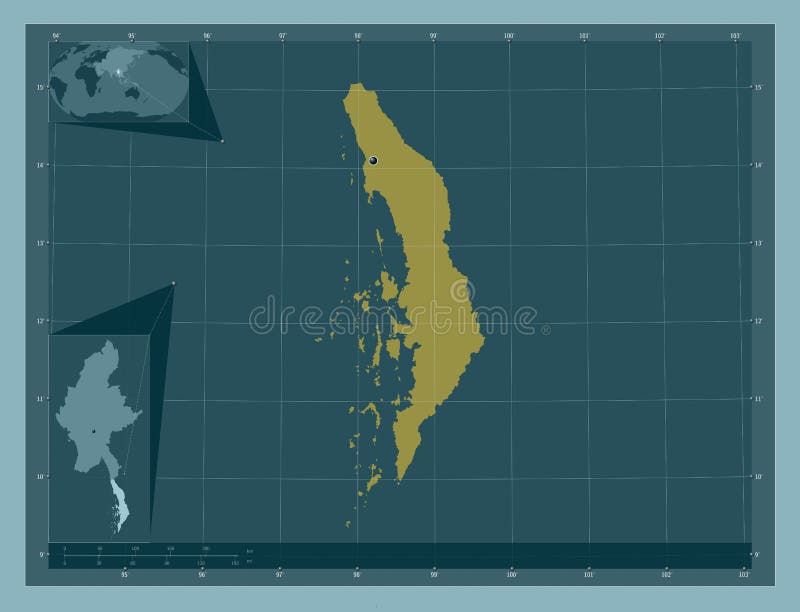Tanintharyi, Myanmar. Solid. Capital Stock Illustration - Illustration ...