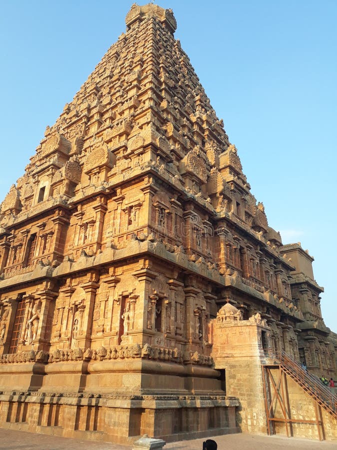 Tanjavar Shiv Temple stock image. Image of construction - 181640573