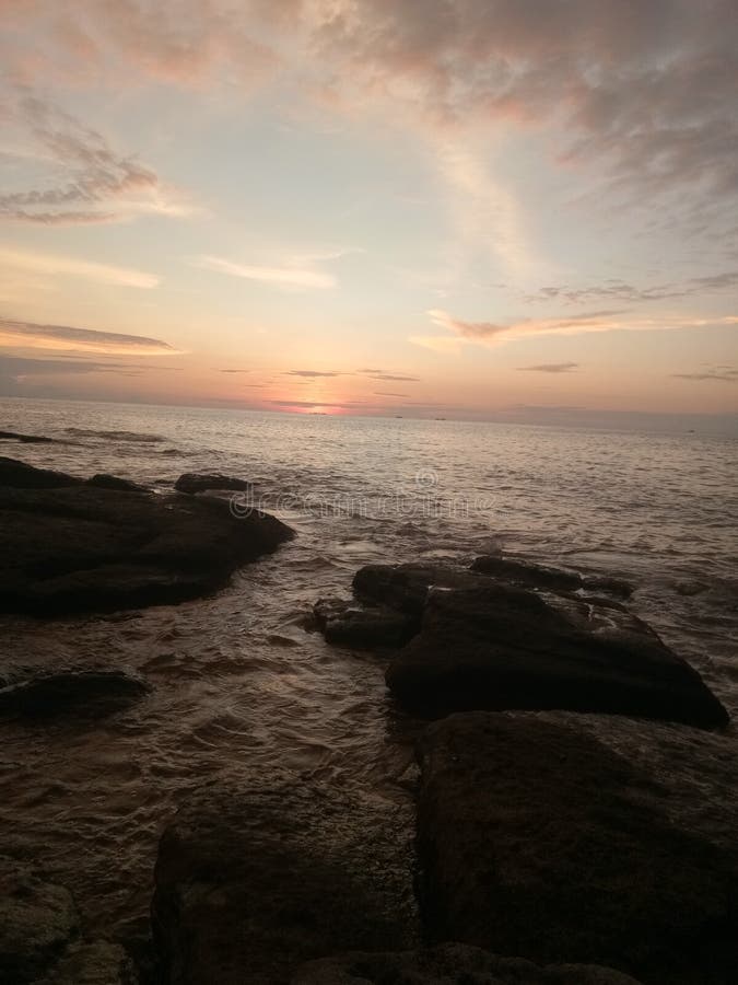 Tanjung Batu Beach in Kendawangan, West Kalimantan Stock Image - Image ...