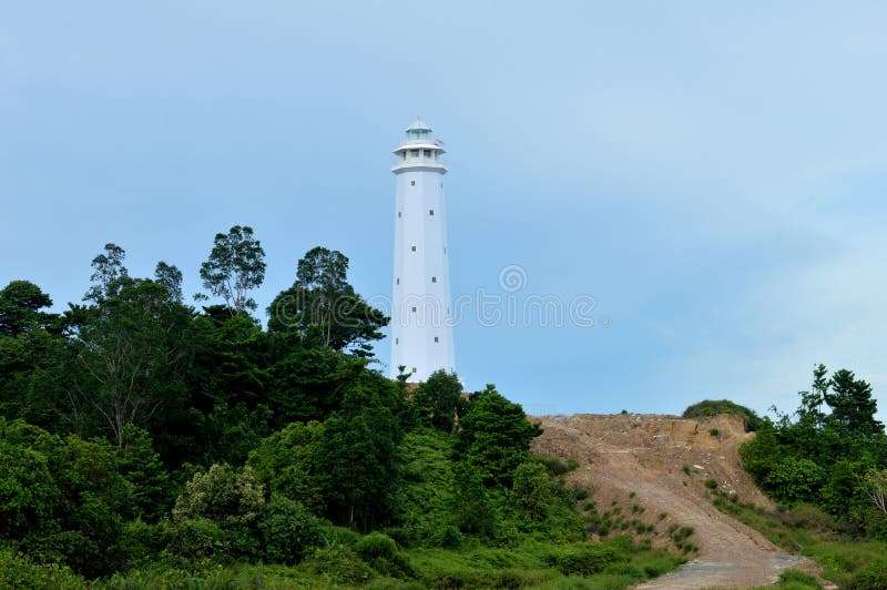 Tanjung Batu Tarakan Lighthouse - Indonesia Stock Image - Image of blue ...