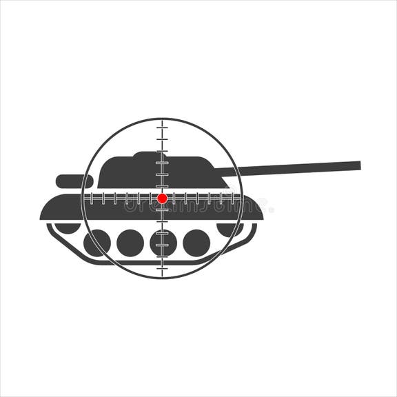 Tank Aiming Icon. Vector Image Isolated on White Background Stock ...