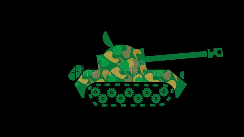Tank Animation in Transparent Background, Motion Graphic Stock Footage ...