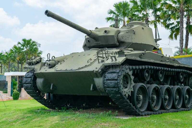 Tank on Army Base in the Sunlight Stock Image - Image of base, fort ...