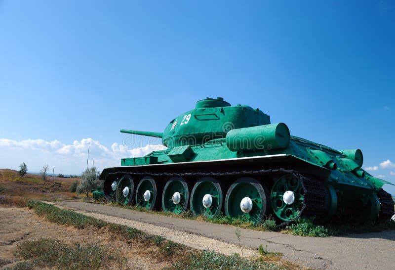 Tank in an attack stock image. Image of powerful, clouds - 8420233