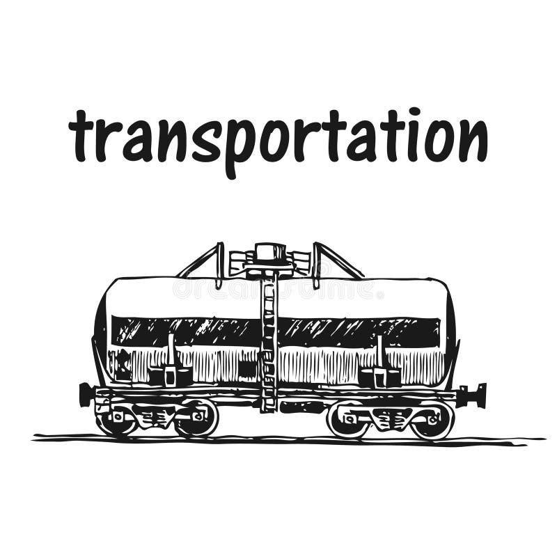 Tank car stock vector. Illustration of hand, petrol, cistern - 25199677