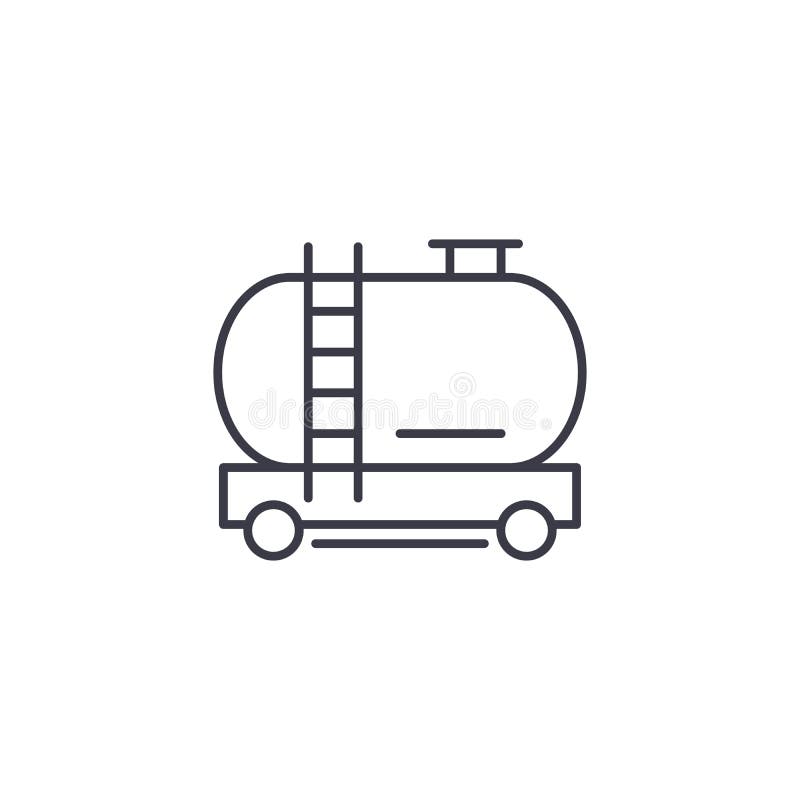 Tank Car Linear Icon Concept. Tank Car Line Vector Sign, Symbol ...