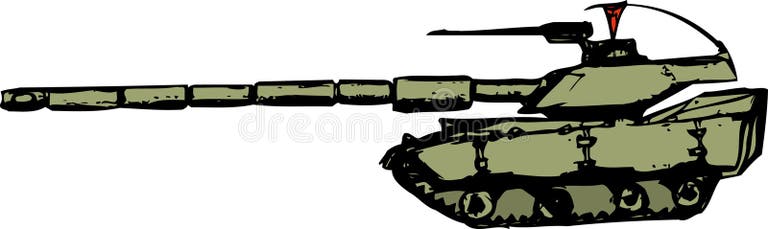 Tank - cartoon style stock vector. Illustration of equipment - 2594128