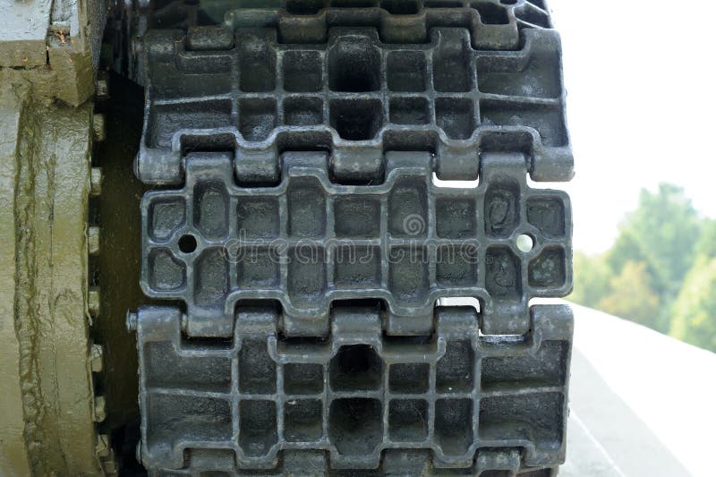 Tank Caterpillar Tread with Wheels Stock Image - Image of apron ...
