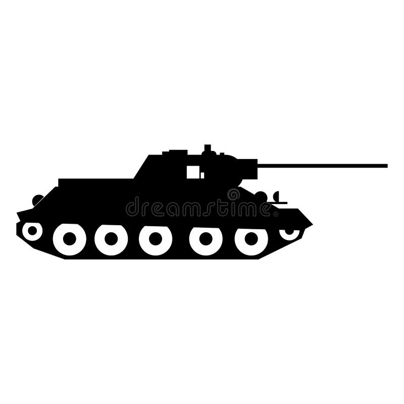 Tank eenvoudig pictogram vector illustratie. Illustration of munitie ...