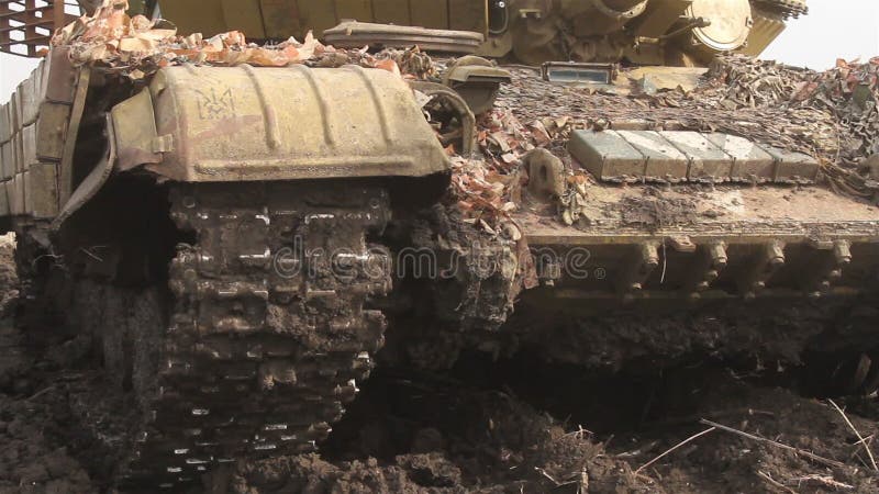 Tank Exercises at the Training Ground. Shots of Tanks in Motion. Stock ...