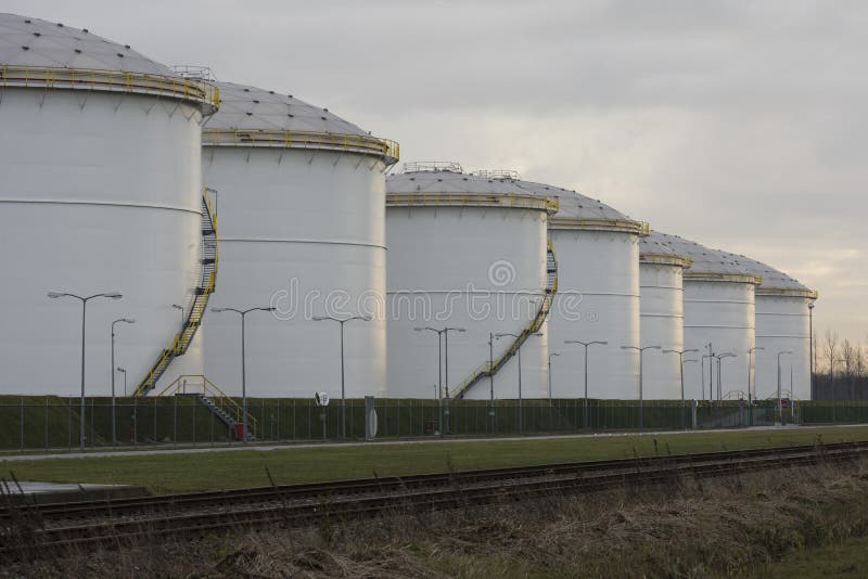 Tank farm stock image. Image of chemical, fence, liquid - 48848093