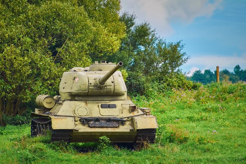 Tank on the Field stock image. Image of forces, pass - 74976341