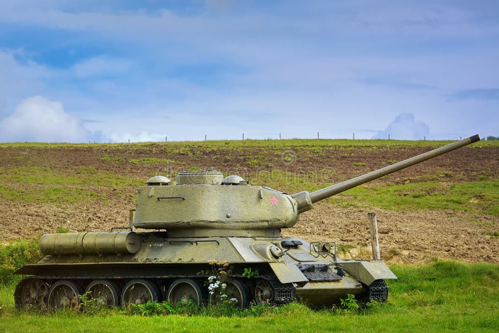 Tank on the Field stock photo. Image of armor, tank, hull - 82538870