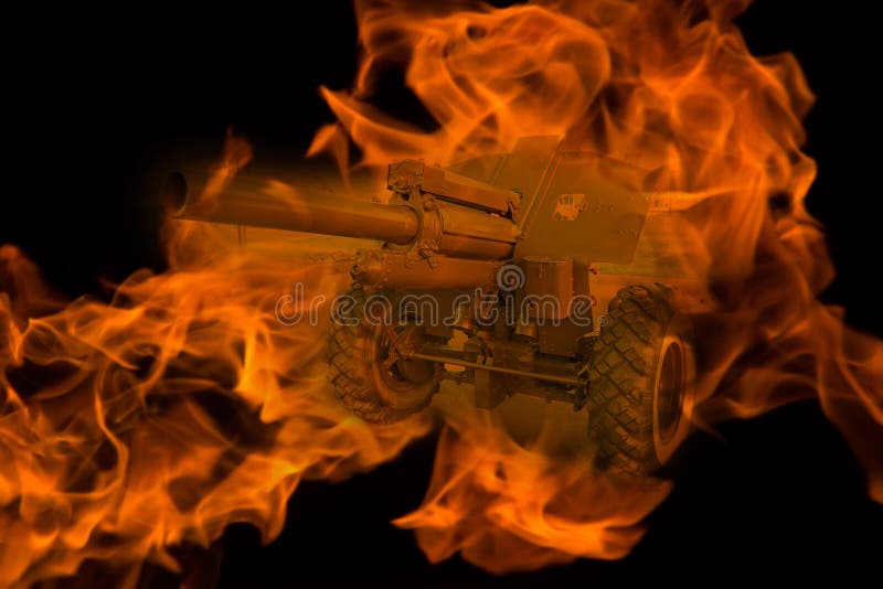 Tank in the fire stock image. Image of dust, destruction - 117733029