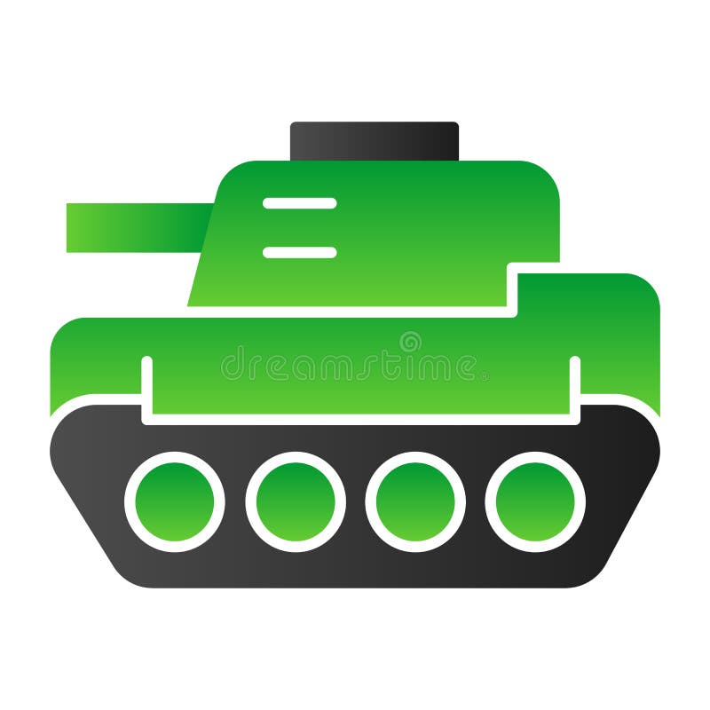 Tank Flat Icon. Panzer Vector Illustration Isolated on White. Armor ...