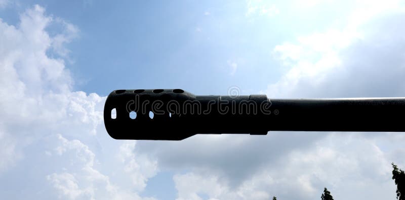 Tank Gun Muzzle. Muzzle of Big Gun Stock Image - Image of artillery ...