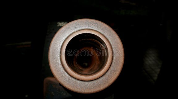 Tank Gun Muzzle. Muzzle of Big Gun Stock Photo - Image of crisis, army ...