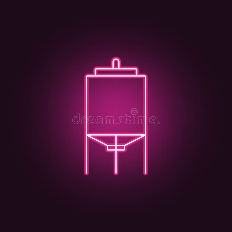 Tank Icon. Elements of Manufacturing in Neon Style Icons Stock ...