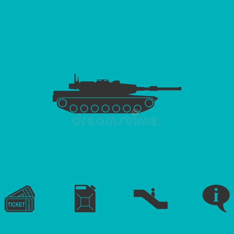 Tank icon flat stock illustration. Illustration of soviet - 137995155