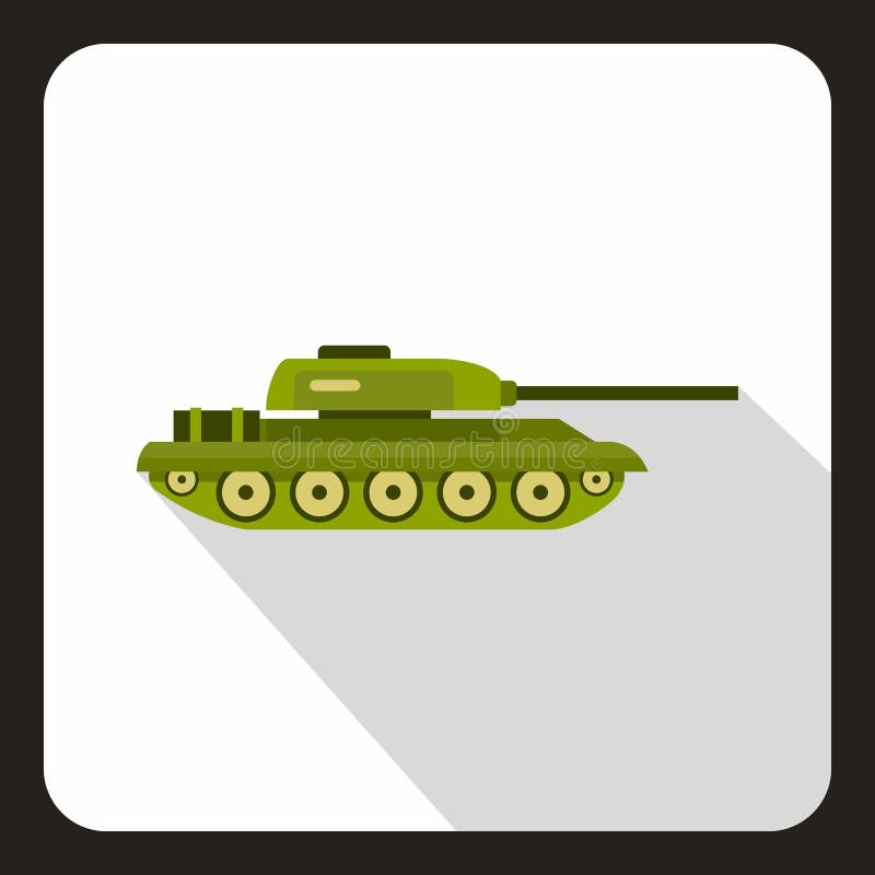 Tank icon, flat style stock vector. Illustration of masking - 83336574