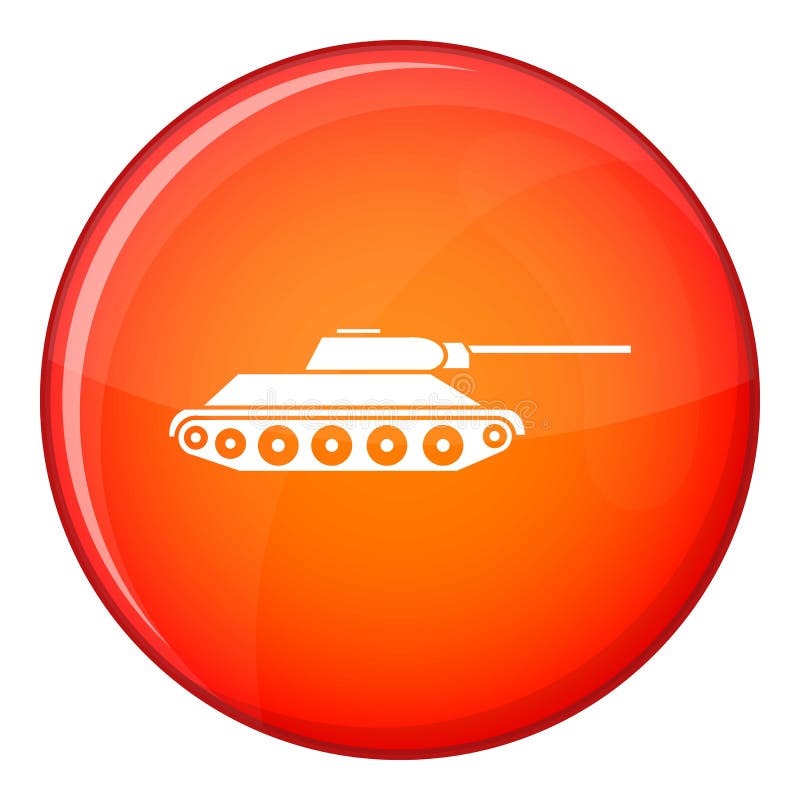Army Battle Tank Icon Flat Style Stock Illustrations – 217 Army Battle ...