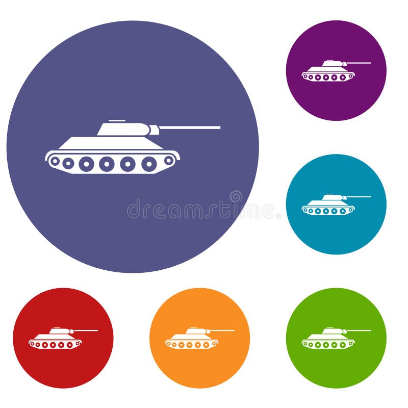 Tank icons set stock vector. Illustration of armor, isolated - 95784999