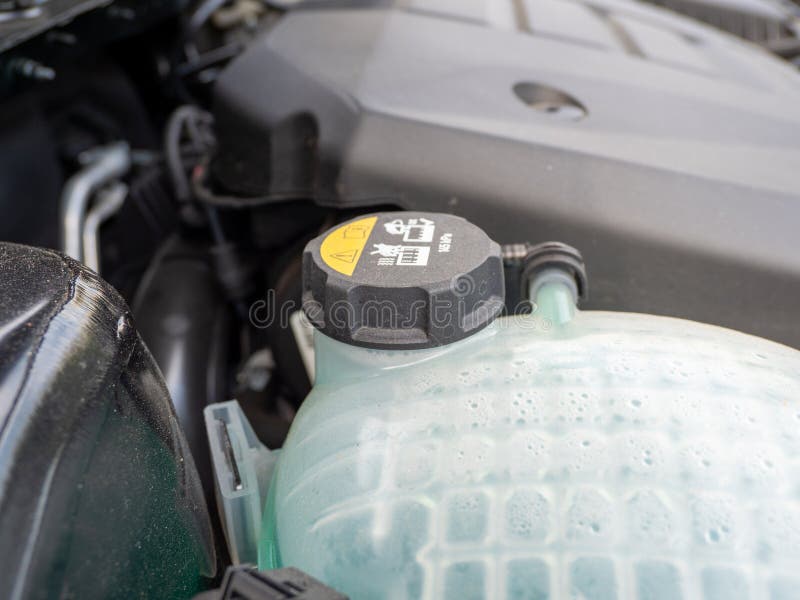 Tank of Liquid Antifreeze of the Cooling System of the Car Radiator ...
