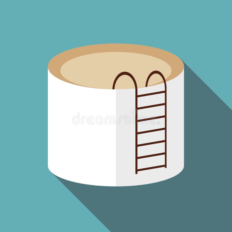 Tank Liquid Storage Icon, Flat Style Stock Vector - Illustration of ...