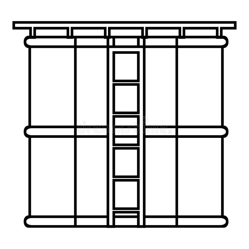 Tank Liquid Storage Icon, Outline Style Stock Vector - Illustration of ...