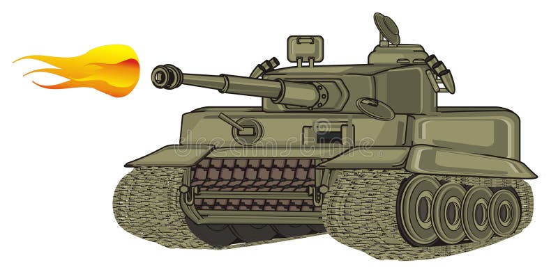 War Tank shooting stock illustration. Illustration of tankcraft - 86681944