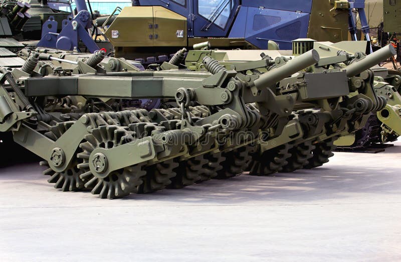 Tank mine sweeper stock image. Image of equipment, explosion - 100994373