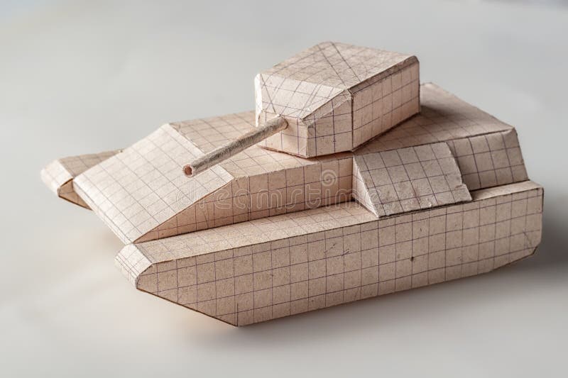 Tank Model on a White Background Stock Photo - Image of power, rubber ...