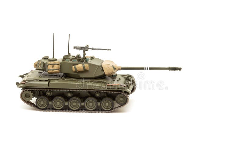 Tank Model on a White Background Stock Photo - Image of power, rubber ...
