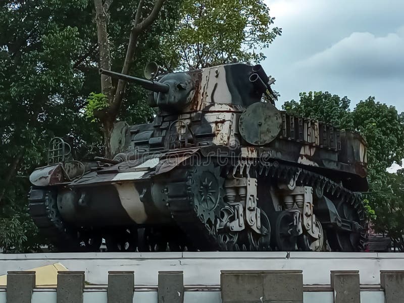The Tank Monument is in a Park in Bandung Stock Image - Image of park ...