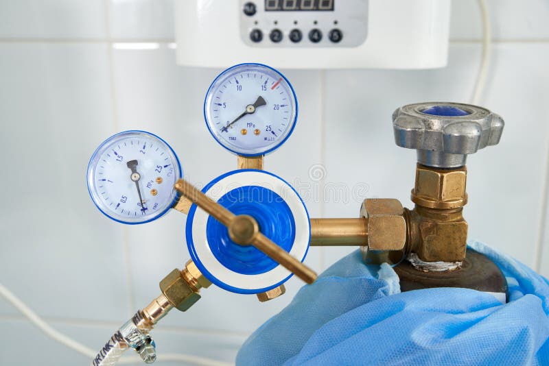 Tank with Oxygen in Medical Clinic Stock Image - Image of medical, lung ...