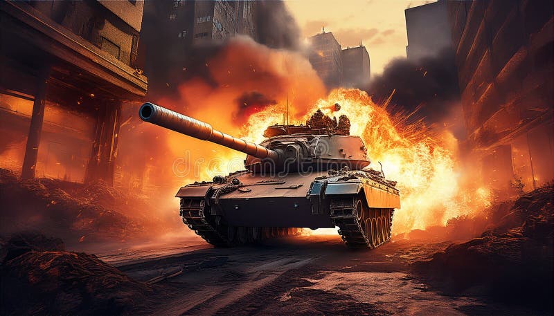 Tank PC Game Wallpaper for Desktop 8K Stock Illustration - Illustration ...