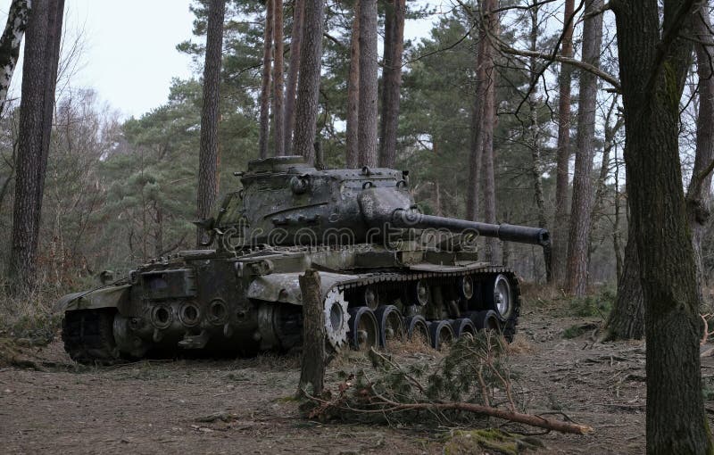 Tank from the Second World War in a Forest in Western Germany Stock ...