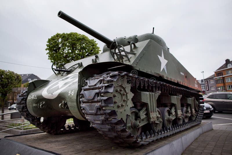 Tank from the Second World War Near Bastogne, Belgium Editorial Stock ...