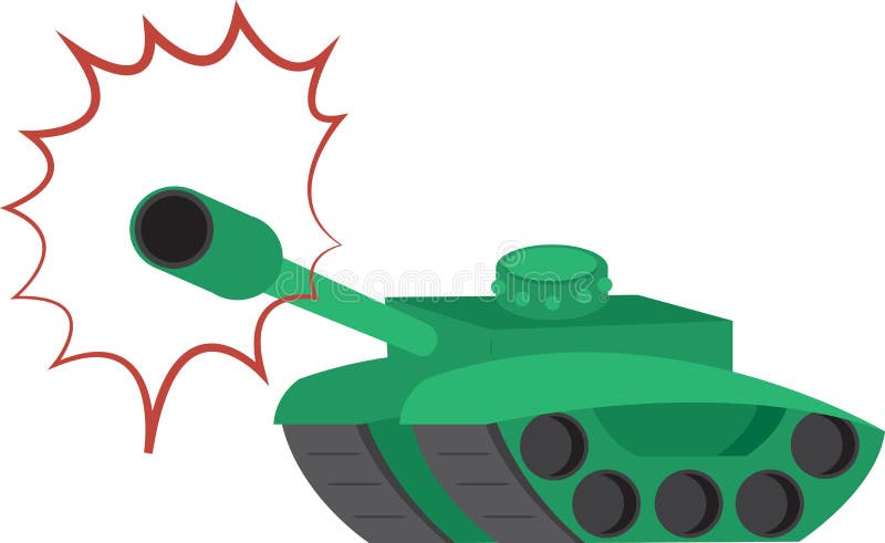 Tank Shooting stock vector. Illustration of cannon, weapon - 24829685
