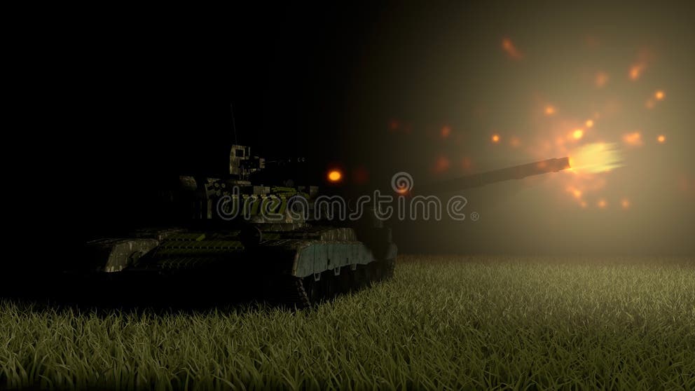 Tank shot stock illustration. Illustration of confrontation - 68181964