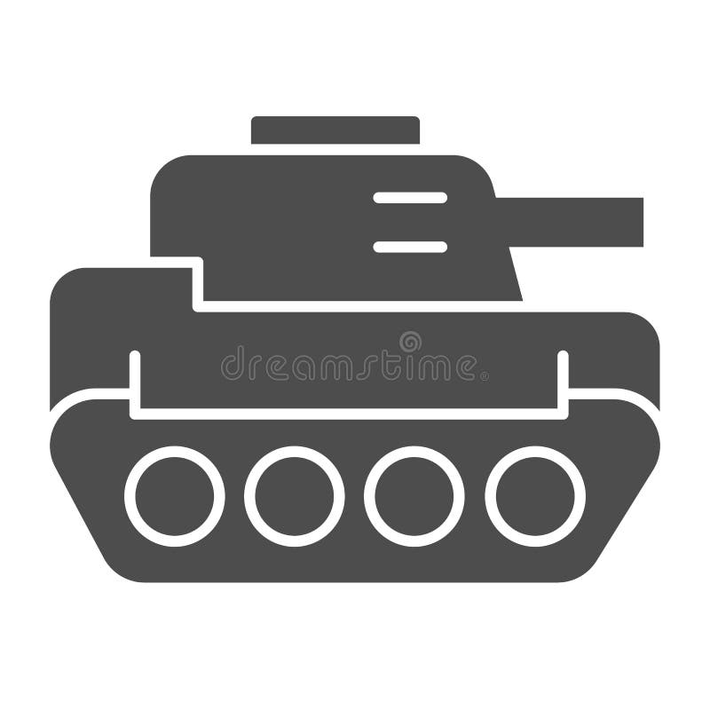 Tank Solid Icon. Panzer Vector Illustration Isolated on White. Armor ...