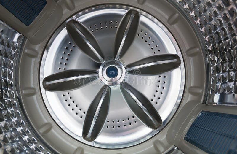 The Tank Spin of the Automatic Washing Machine. Stock Photo - Image of ...