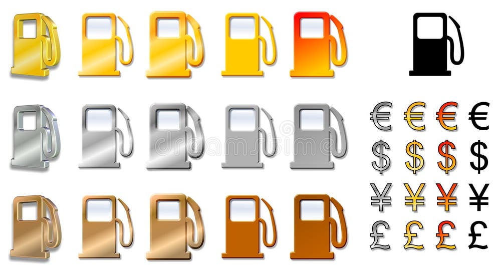 Tank Station Icons stock illustration. Illustration of transportation ...